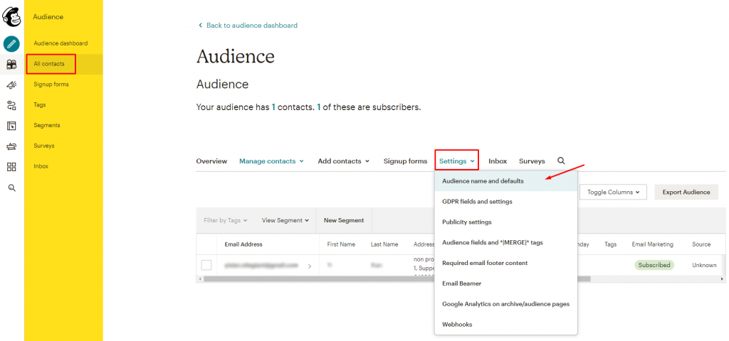 How to Add MailChimp Newsletter Signup Form – UniCart Support Center