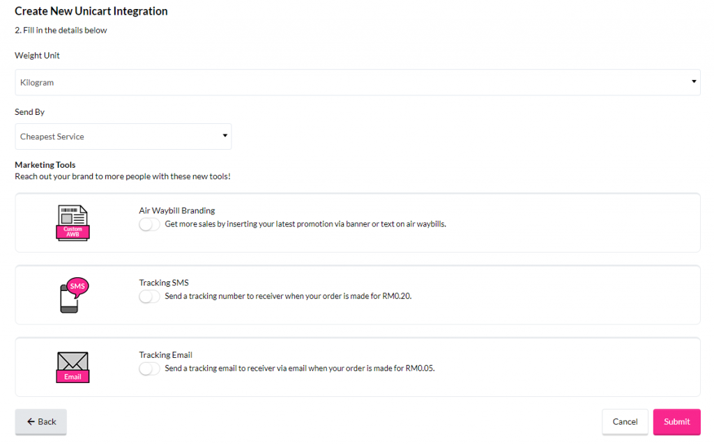 How to Add EasyParcel for Parcel Delivery – UniCart Support Center