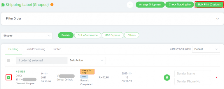 How to Print Shopee Shipping Label (Full Version) – UniCart Support Center