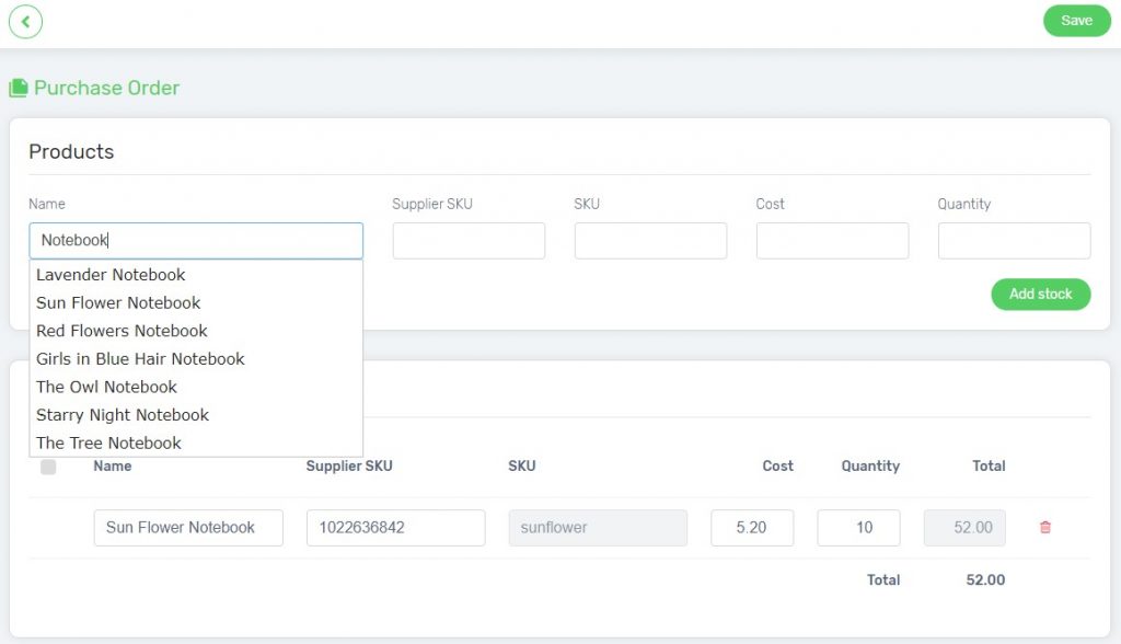 How to Create Purchase Order – UniCart Support Center