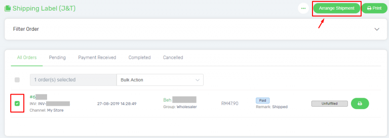 How to Print J&T Shipping Label – UniCart Support Center