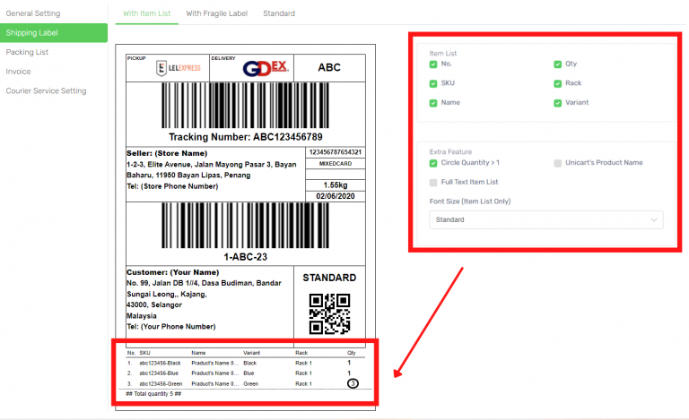 How to Print Lazada Shipping Label (Version 3) – UniCart Support Center