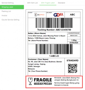 How to Print Lazada Shipping Label (Version 3) – UniCart Support Center
