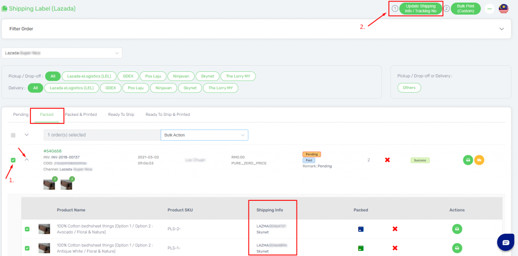 How to Print Lazada Shipping Label (Version 3) – UniCart Support Center