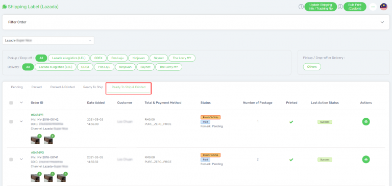 How to Print Lazada Shipping Label (Version 3) – UniCart Support Center