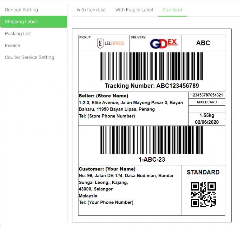 How to Print Lazada Shipping Label (Version 3) – UniCart Support Center