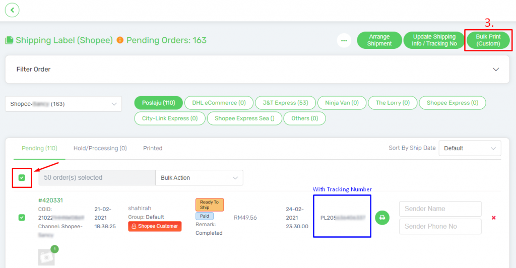 How to Print Shopee Shipping Label (Version 3) – UniCart Support Center