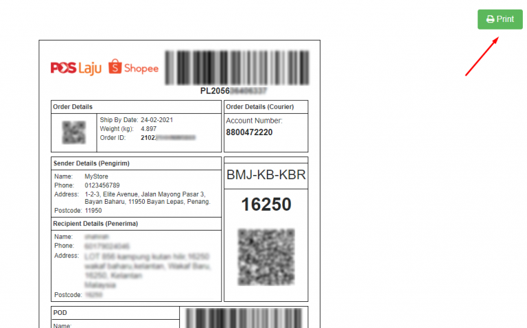 How to Print Shopee Shipping Label (Version 3) – UniCart Support Center