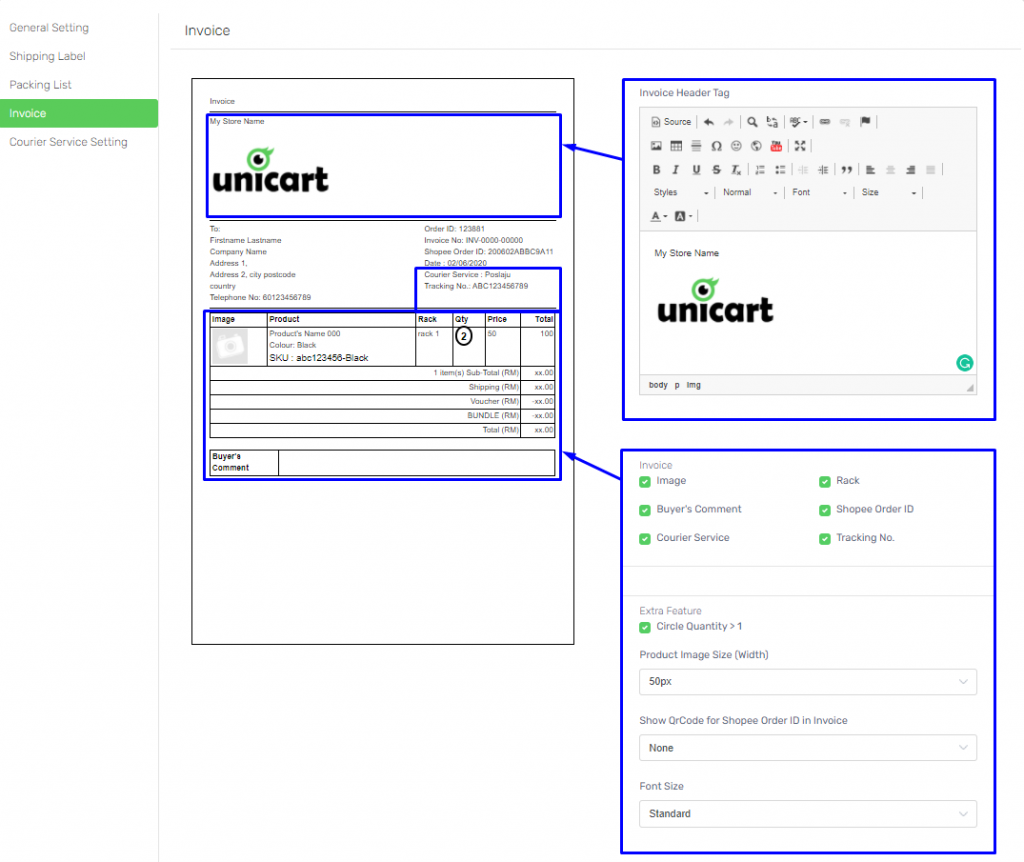 How to Print Shopee Shipping Label (Version 3) – UniCart Support Center